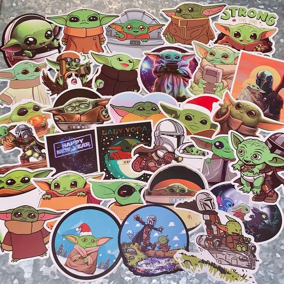 Accessories | 31 Baby Yoda Waterproof Vinyl Stickers Matte | Poshmark